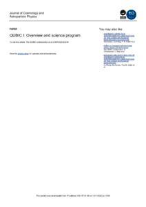 QUBIC I: Overview and science program - MURAL - Maynooth University Research Archive Library